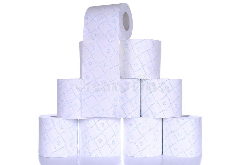 Stack of Toilet Paper Rolls Stock Photo - Image of pyramid, dysentery ...