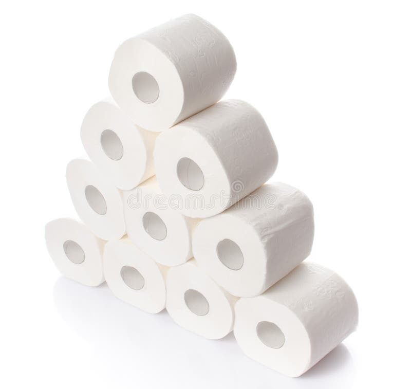 Stack of Toilet Paper Rolls Stock Photo - Image of paper, clean: 45142690