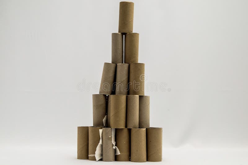 A Stack of Toilet Paper Rolls is Piled on Top of Each Other Stock Image ...