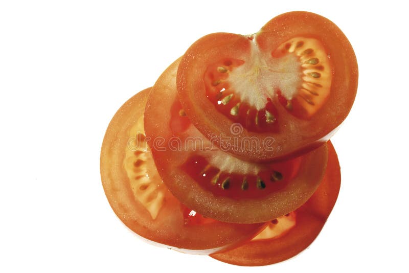 Stack of Tomato Hamburger Pizza with White Sauce Stock Image - Image of ...