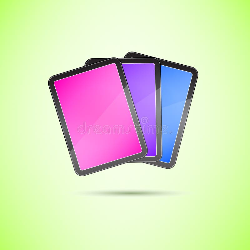 Stack of Touch Screen Tablets Stock Vector - Illustration of shop ...