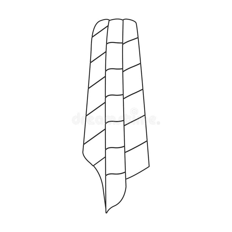 Stack Towel Vector Icon.Outline Vector Icon Isolated on White ...