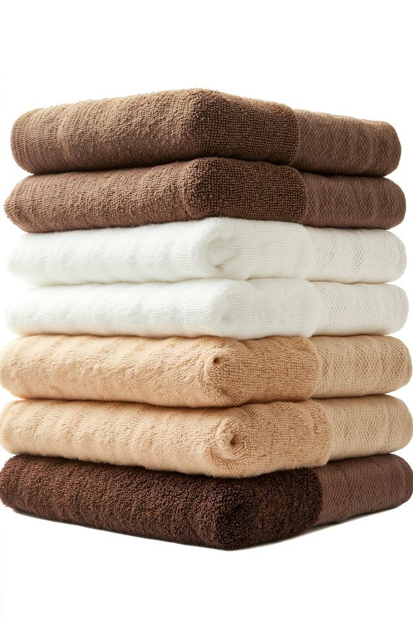 Organized Stack Folded Towels Various Colors Stock Photos - Free ...