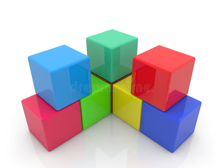 Stack of toy cubes stock illustration. Illustration of number - 291516564