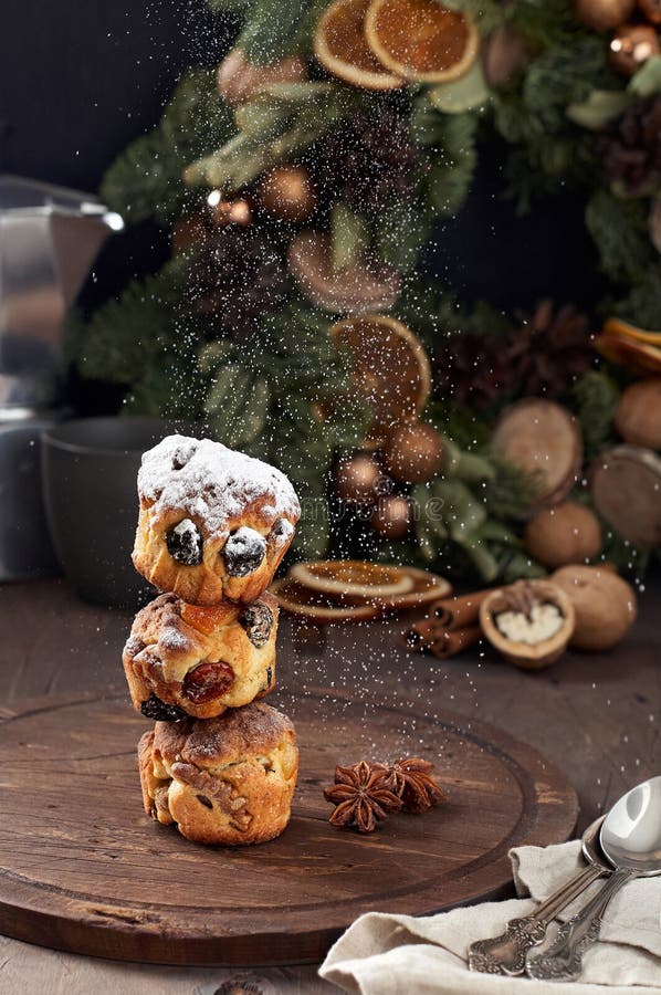 Stack of Traditional German Mini Stollen Bites Stock Image - Image of ...