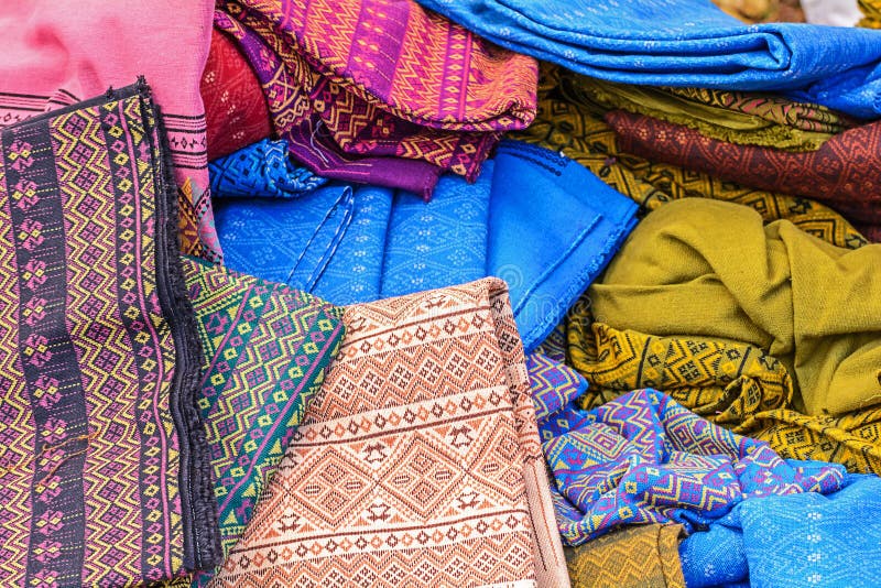Stack of Traditional Sarong Stock Photo - Image of detail, cloth: 38553610