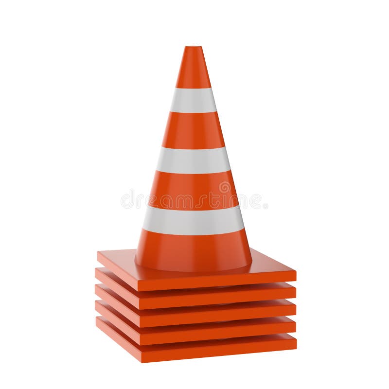 Stack of Traffic Cones stock illustration. Illustration of barricade ...