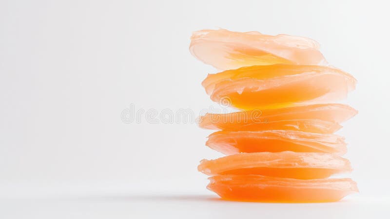 Stack of Translucent Orange Slices in Minimalist Setting Stock ...