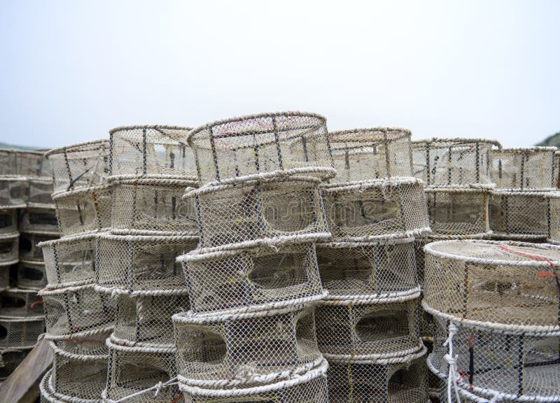 Stack of Traps for Catching Fish and Shrimp Stock Image - Image of ...
