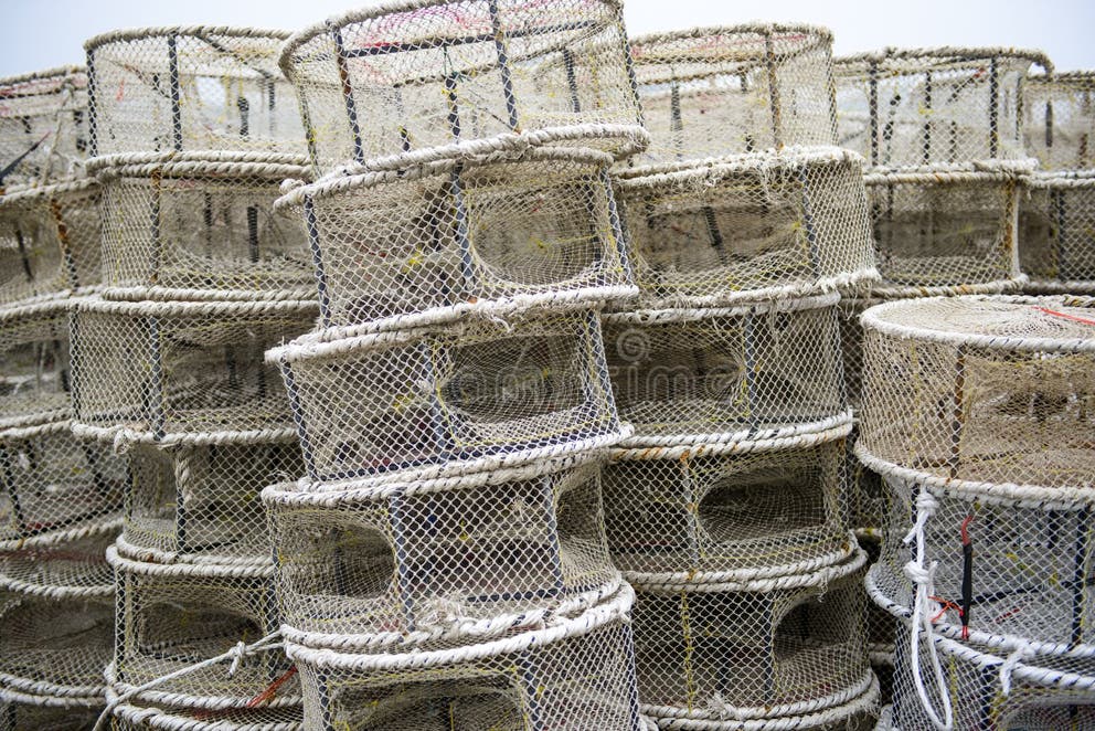Stack of Traps for Catching Fish and Shrimp Stock Photo - Image of cage ...