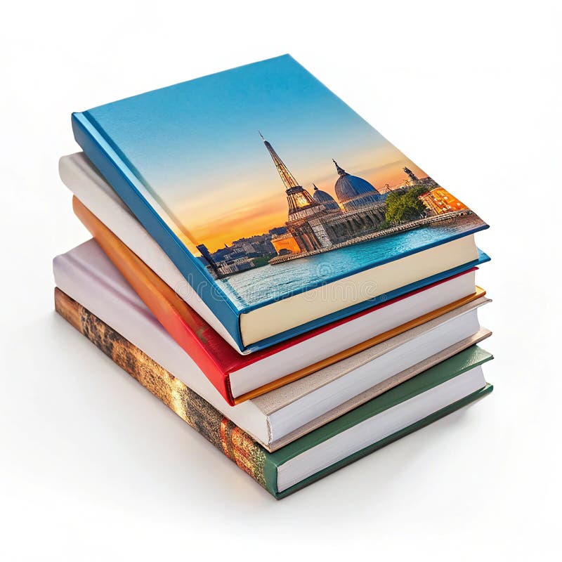 Stack of Travel Guides for Countries and Cities Stock Illustration ...