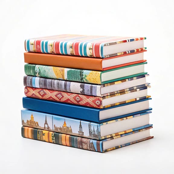 Stack of Travel Guides for Countries and Cities Stock Illustration ...