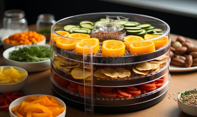 Stack of Trays Filled with Various Food Stock Photo - Image of trays ...