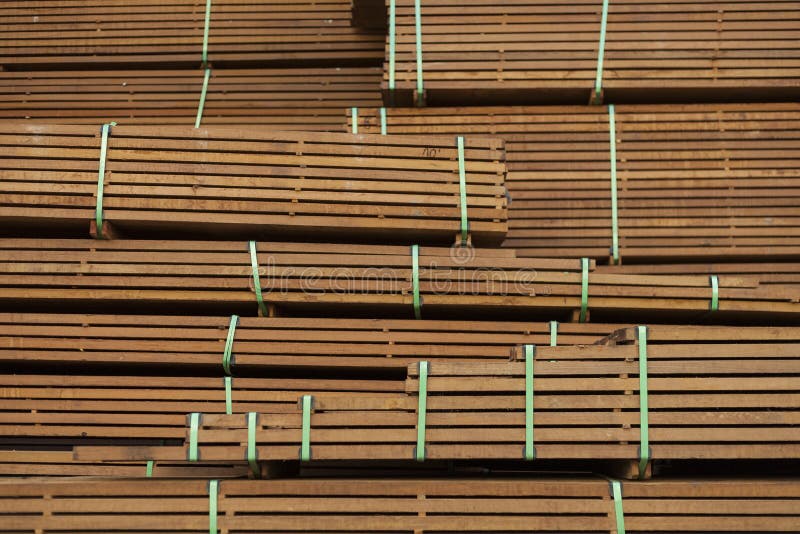 Stack of tropical hardwood stock photo. Image of sawed - 127612628