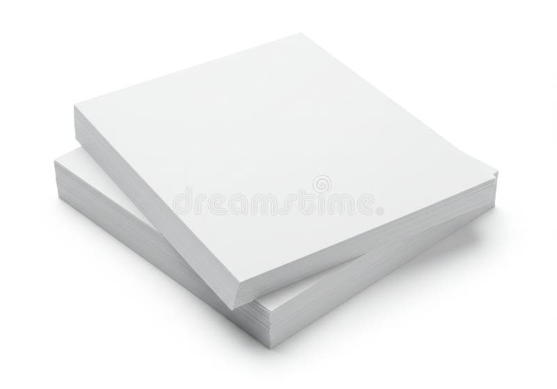 Stack of Two Blank Square Sheets of Paper Stock Illustration ...