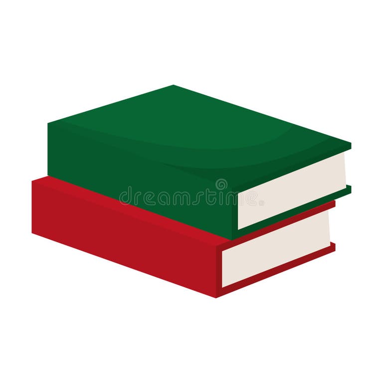 Stack of two books. Vector stock vector. Illustration of literature ...
