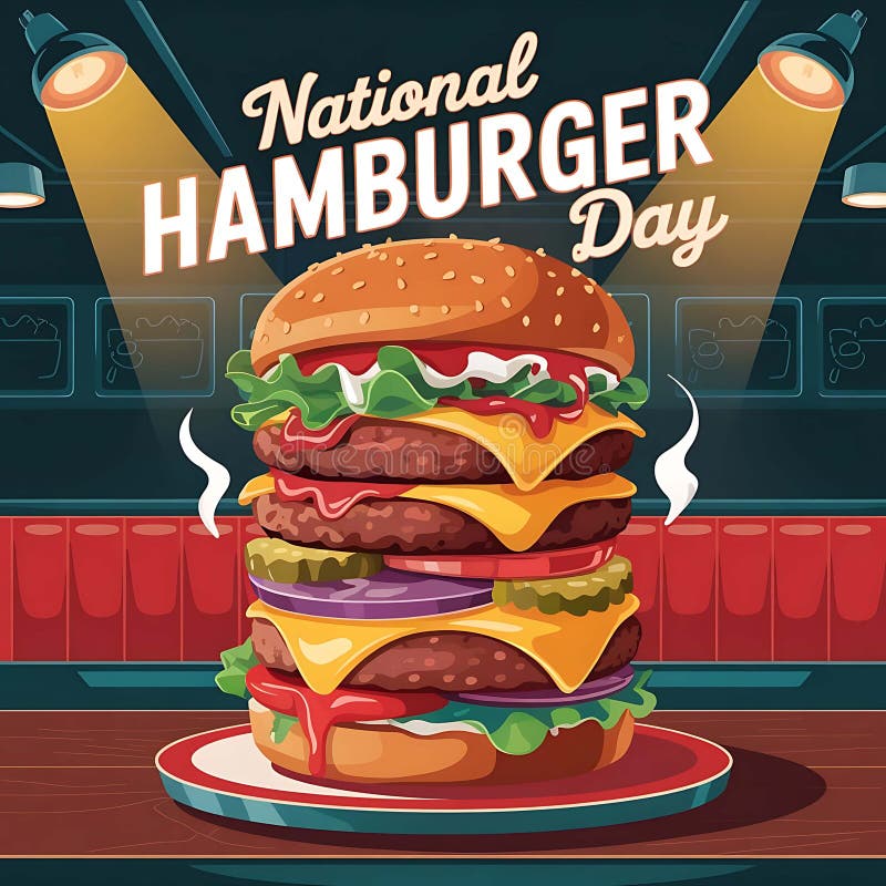 Stack of Two Burgers and One Burger on the Side with Fries on a White ...