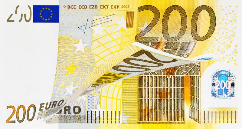 Two hundred euro banknotes stock image. Image of concept - 322522203