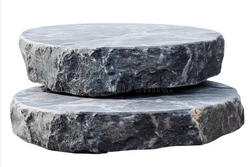 A Stack of Two Large Rocks Sitting on Top of Each Other Stock Image ...