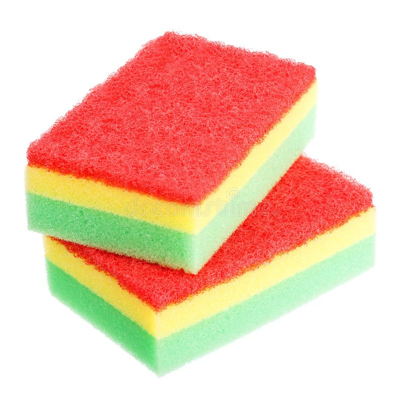 Scouring Sponges the Isolated Stock Photo - Image of chores, studio ...