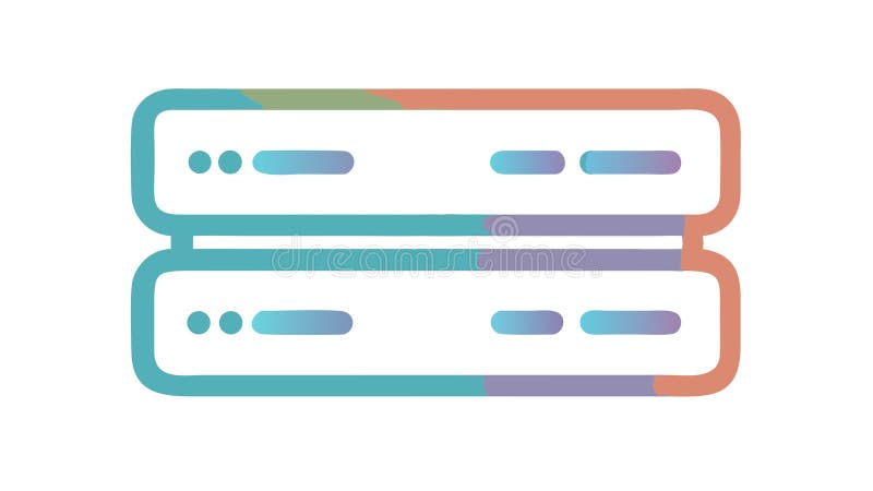 Stack Of Two Server Racks Data Center And Cloud Computing Vector Design Generative Ai Stock