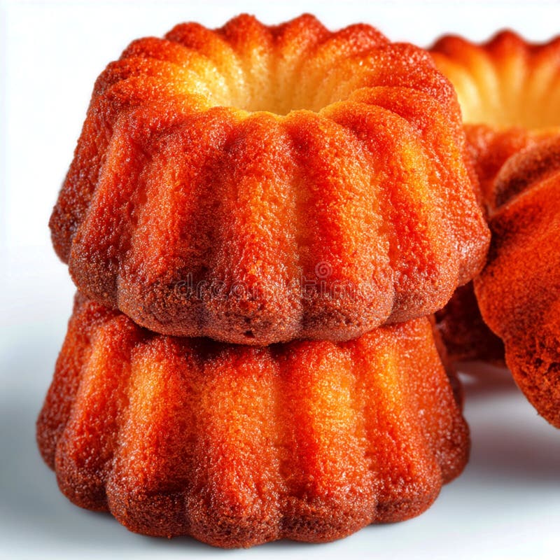 Stack of Two Small Bundt Cakes on a White Surface Close Up Stock ...