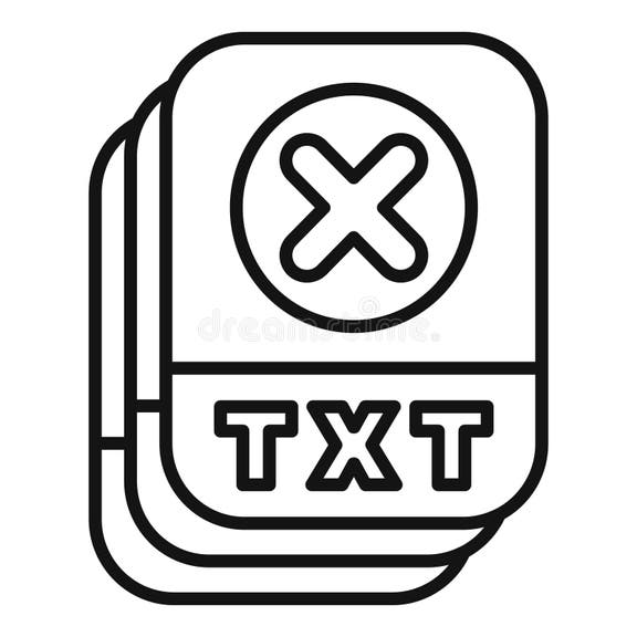 Stack of Txt Files is Showing a Delete Cross, Indicating an Error Stock ...