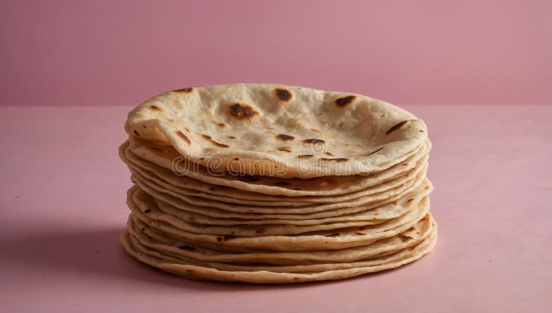 Stack of Uncooked Dosa or Chapati Flatbreads, Traditional Indian Bread ...