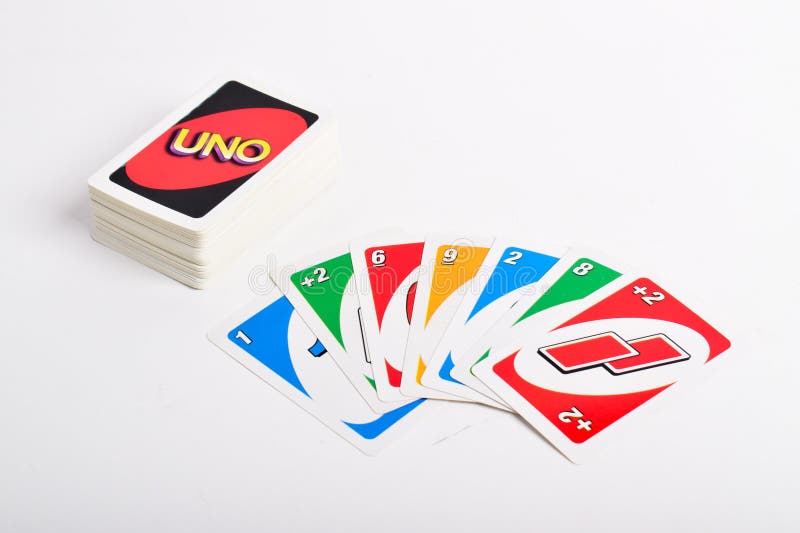 Stack of UNO Game Cards on White Background Editorial Image - Image of ...