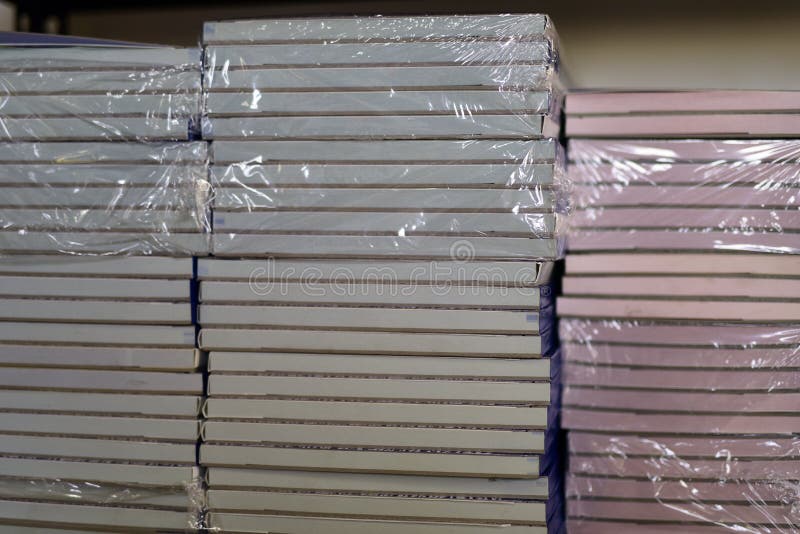 Stack of unused logbooks stock photo. Image of information - 250375212