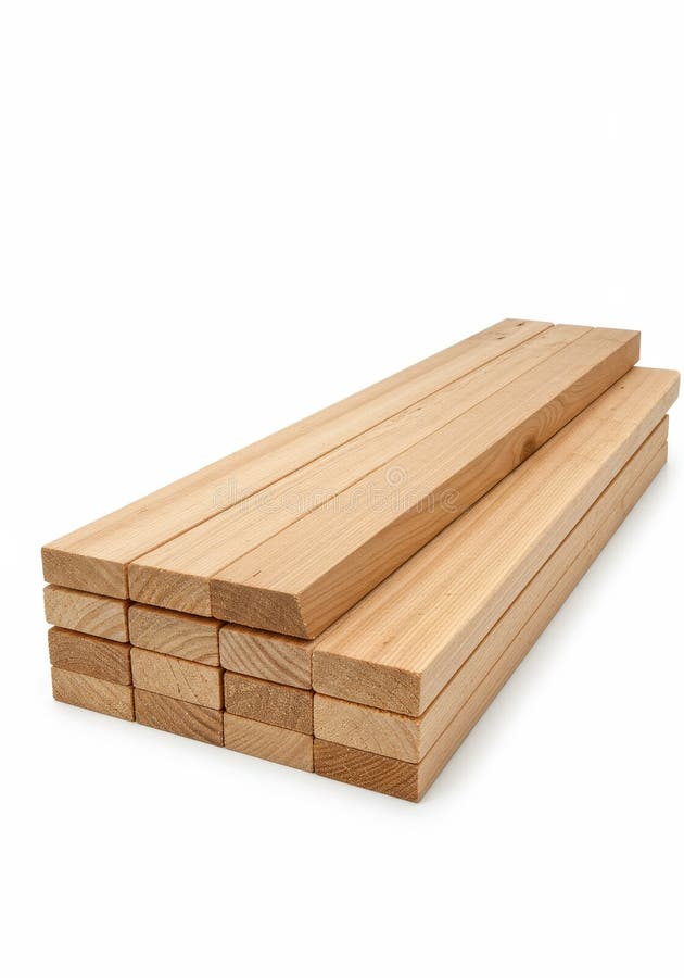 Stack of Untreated Pine Lumber Neat Stack of Light Brown Untreated Pine ...