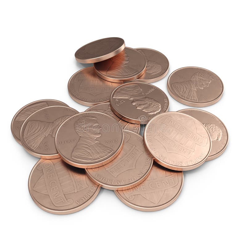 Stack Pennies Stock Illustrations – 169 Stack Pennies Stock ...