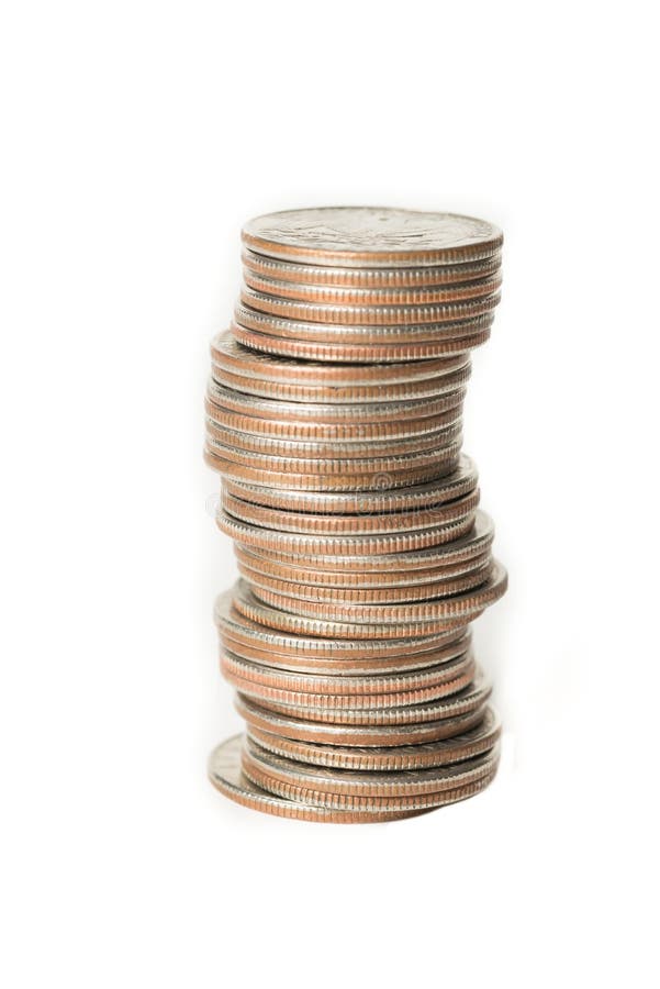 Stack of US quarters stock photo. Image of background - 196022054