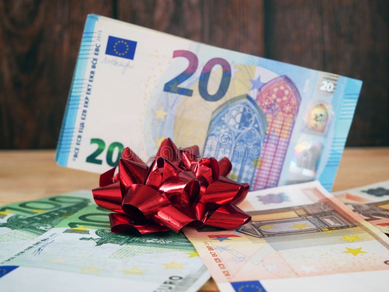 Stack of Usa Dollars and Bow, Money Gift, Pile of Cash with Red Bow ...