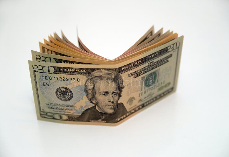 Stack of 20 dollar bills stock photo. Image of fortune - 2562612