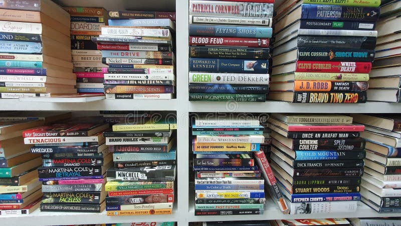 Stack of Used Books for Sale Editorial Stock Photo - Image of used ...