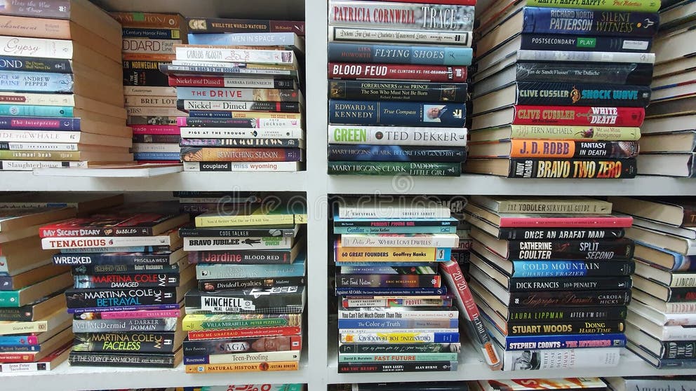 Stack of Used Books for Sale Editorial Stock Photo - Image of used ...