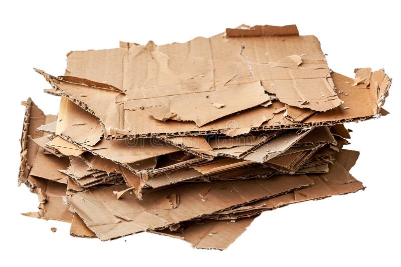 Stack of Used Cardboard Scraps for Recycling and Sustainable Packing ...