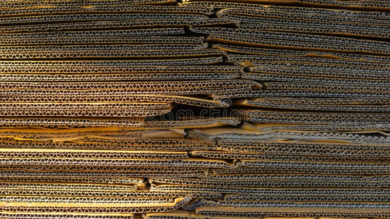 Stack of Used Cardboard Waste Stock Photo - Image of pattern, pile ...
