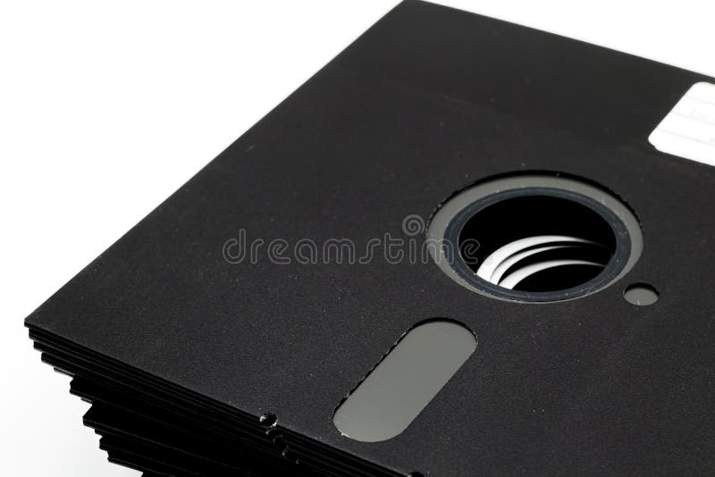 Stack of Used 5.25 Inch Floppy Disks Isolated on White Stock Image ...