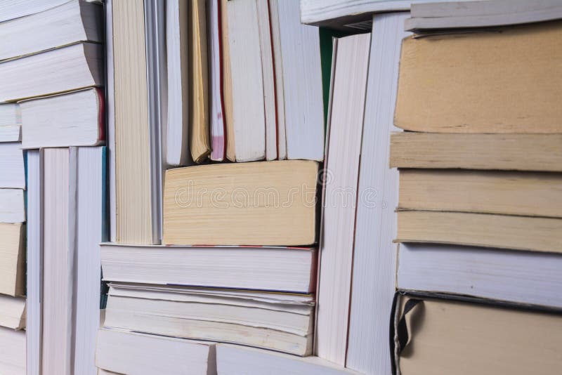 Stack of used old books stock image. Image of collection - 67634191