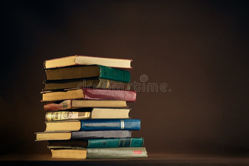 Stack of Used Old Books stock image. Image of heap, learning - 69022691