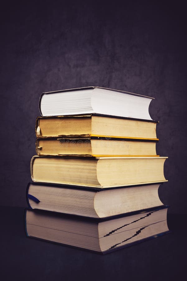 Stack of Used Old Books stock photo. Image of literature - 52379406