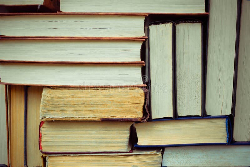 Stack of Used Old Books stock photo. Image of bookcase - 107078590