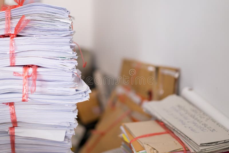 Stack of Used Paper and Old Document Packed Ready To Be Sent Out for ...