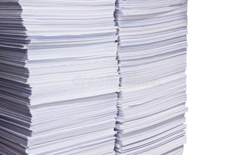 Stack of Used Paper for Reuse Stock Image - Image of stack, data: 44685909