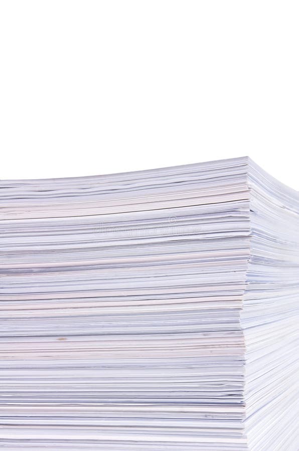 Stack of Used Paper for Reuse Stock Image - Image of business, papers ...