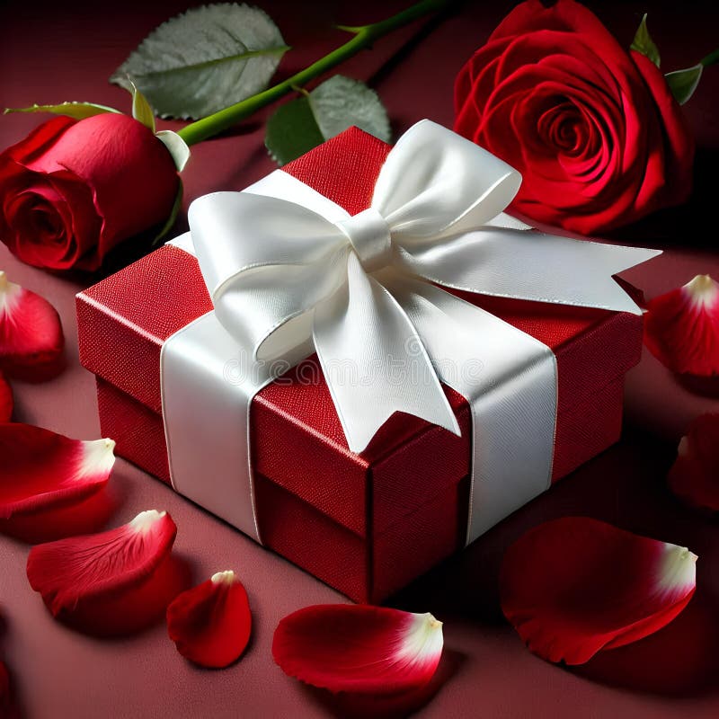 A Stack of Valentines Gift Boxes in Shades of Pink and Red with ...