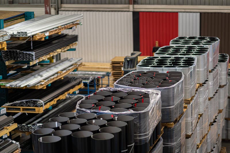 Stack of Valley Roofing Material in Metal Roofing Factory Stock Image ...