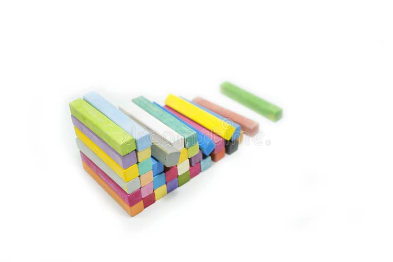 Stack of Variety Colors of Chalk Pastel Stock Image - Image of painting ...